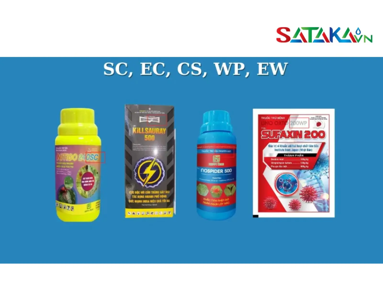 អត្ថន័យនៃនិមិត្តសញ្ញា CS, EC, SC, WP, EW ក្នុងថ្នាំការពាររុក្ខជាតិ